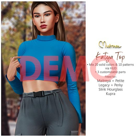 Second Life Marketplace - [DEMO] Mutresse - Katya Top - 30 Colors for Maitreya+Petite/Hourglass ...